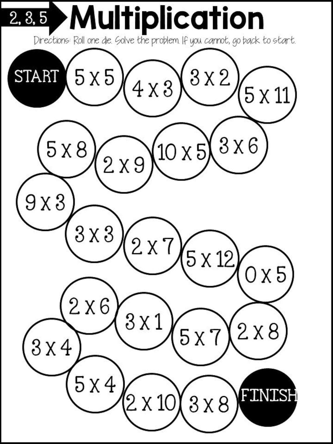 Multiplication and Division Facts Games - Etsy