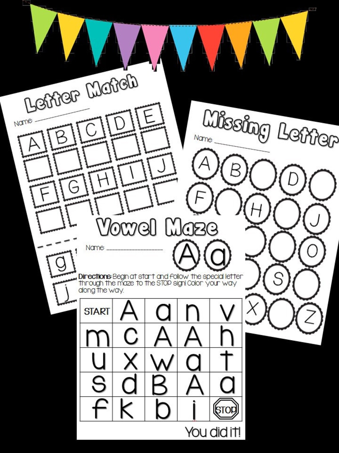 Alphabet Activities Upper and Lower Case Letter Worksheets - Etsy