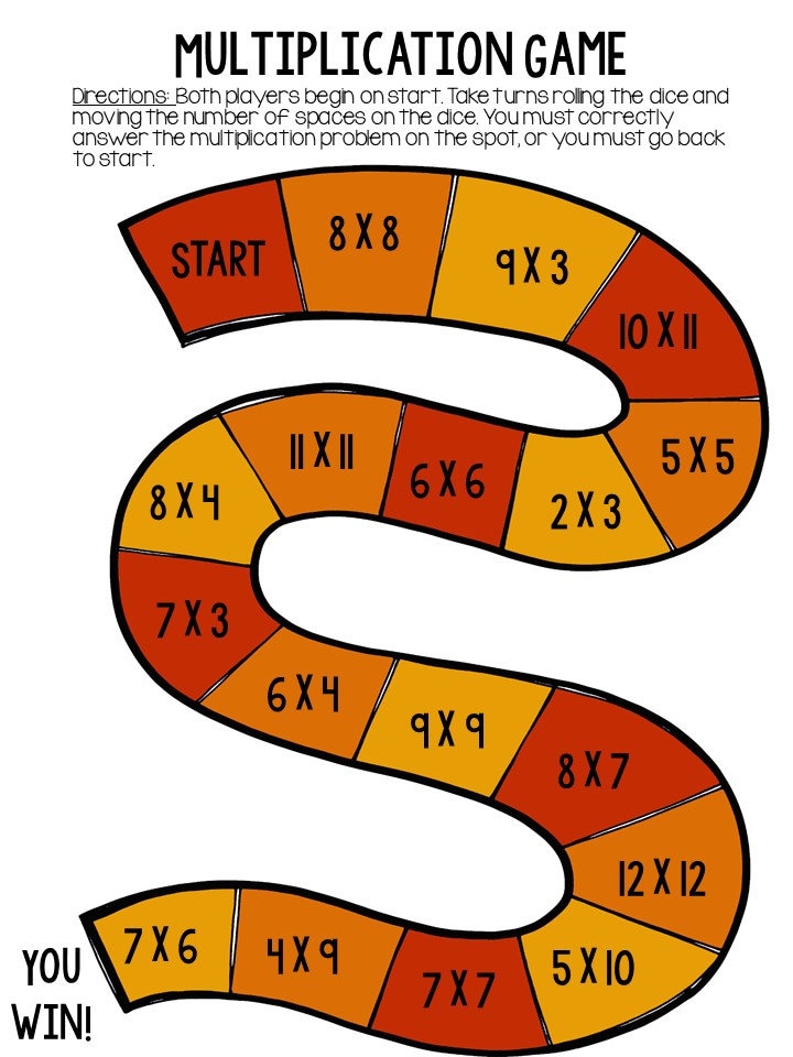 Thanksgiving Math Games Third Grade Multiplication Games - Etsy