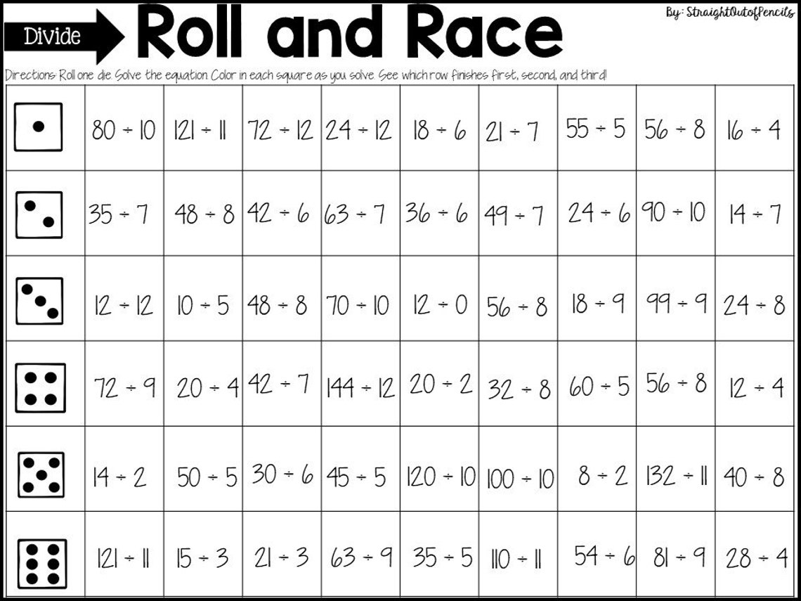 Multiplication Facts Games - Just Add Dice! Ready to Go! - Etsy