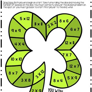 SPRING Math Games 3rd Grade NO PREP Multiplication - Etsy
