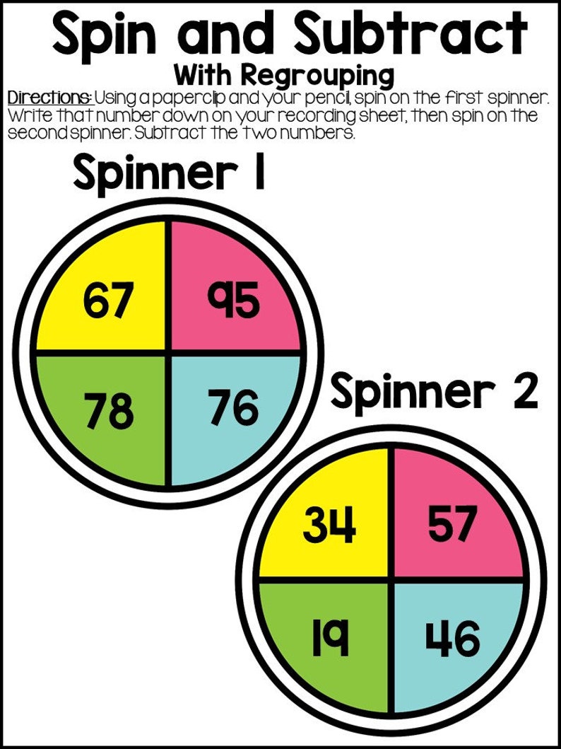 Addition and Subtraction Math Games - Second Grade Math Activities - Etsy