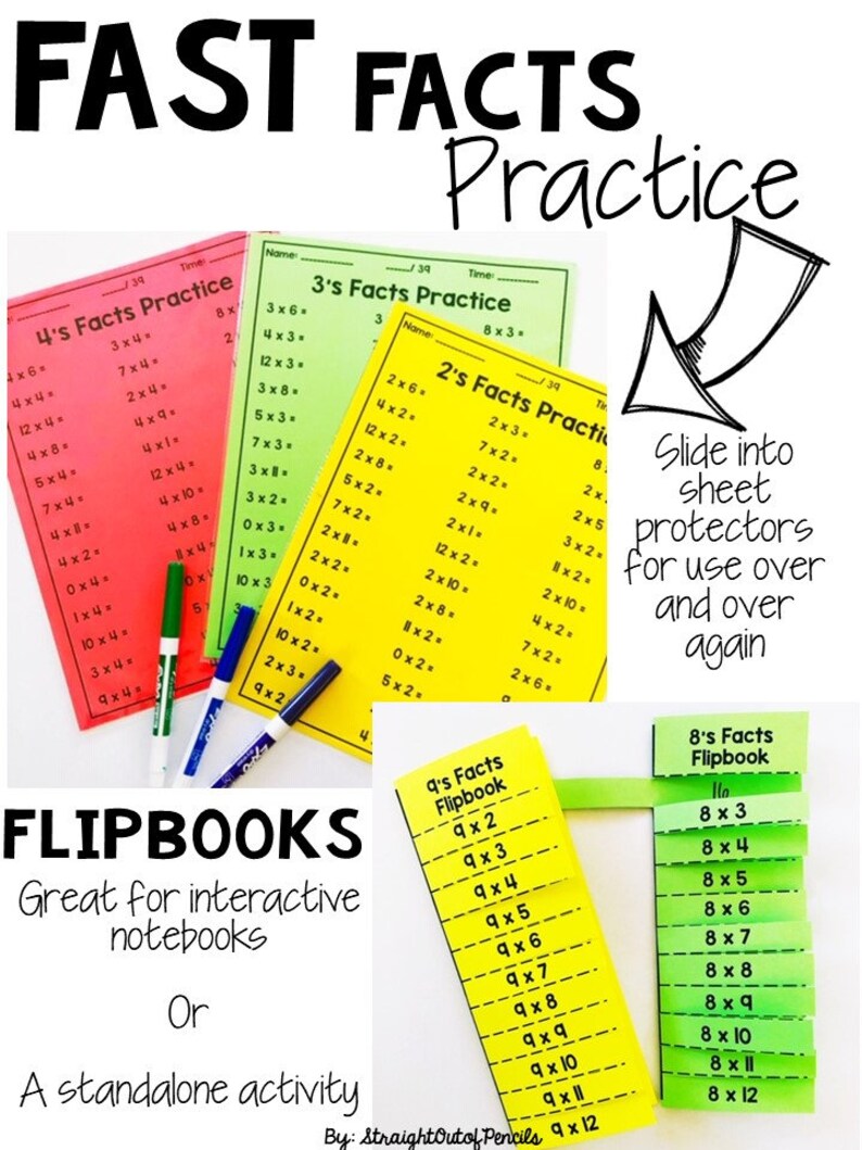 Multiplication Facts Activities - Builds Fluency - Etsy