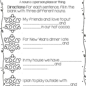 Winter ELA First Grade Activities - Etsy