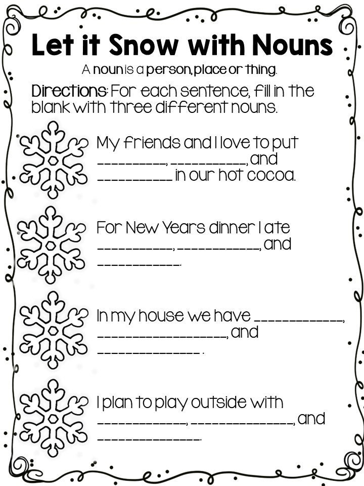 Winter ELA First Grade Activities - Etsy