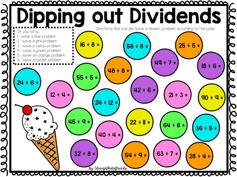 Summer Multiplication and Division Games - Just Add Dice and Play! - Etsy