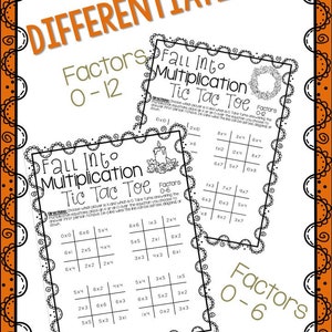 Thanksgiving Math Games Third Grade Multiplication Games - Etsy
