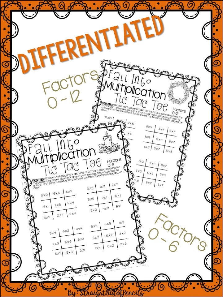 Thanksgiving Math Games Third Grade Multiplication Games - Etsy