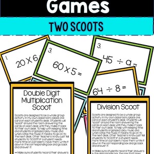 Multiplication and Division Facts Games - Etsy