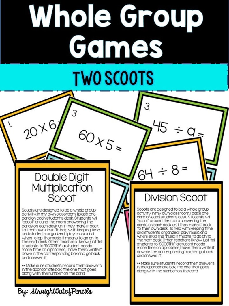 Multiplication and Division Facts Games - Etsy