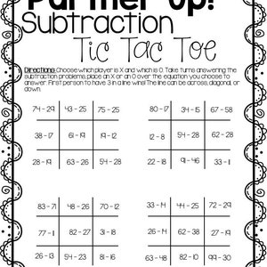 Addition and Subtraction Math Games - Second Grade Math Activities - Etsy