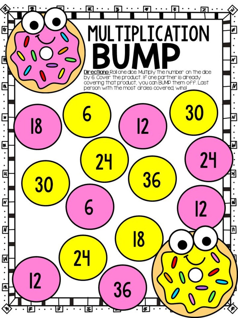 Multiplication And Division Facts Games Etsy