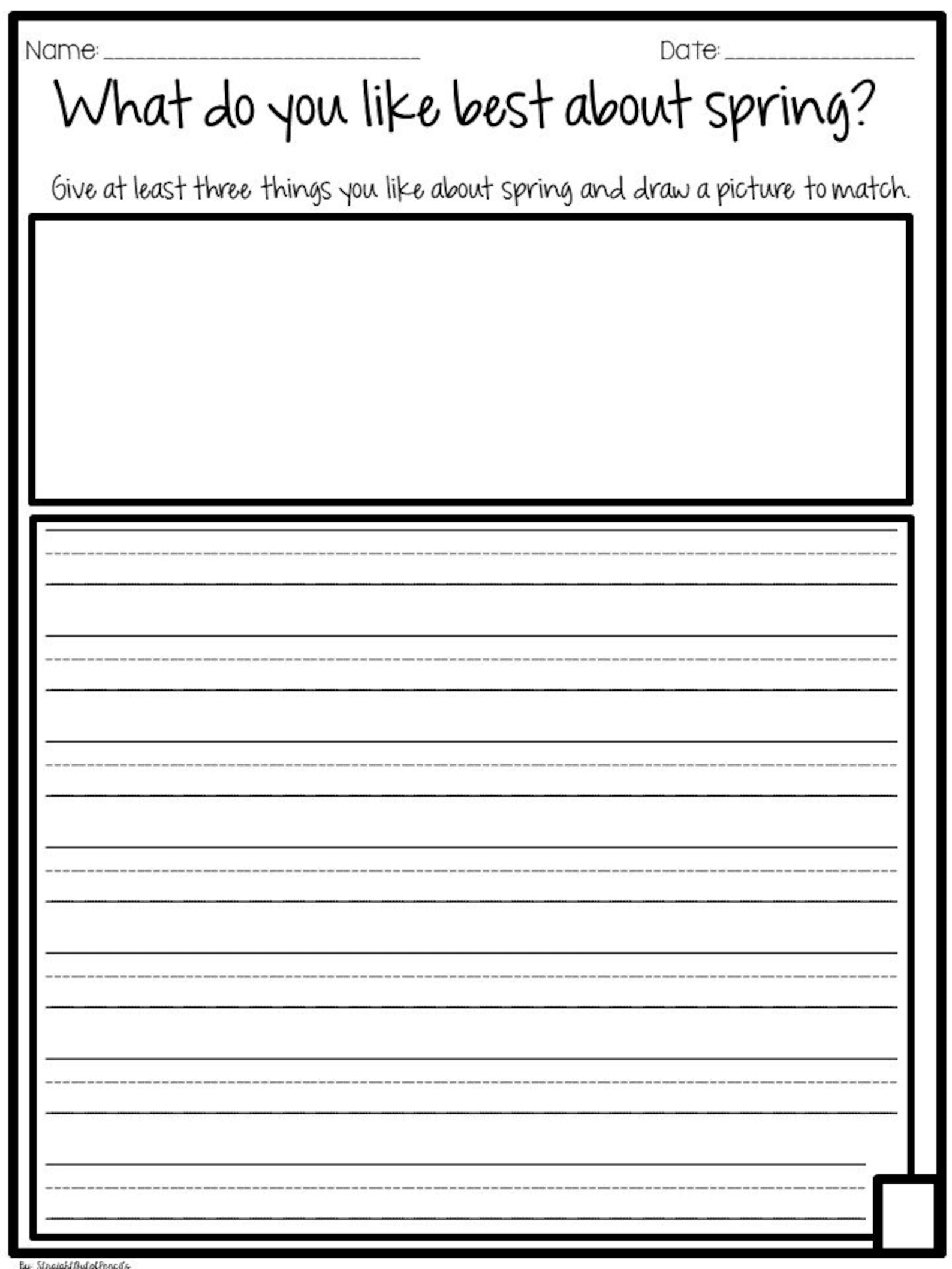 Spring Journal Writing for First, Second, and Third Graders Printables ...
