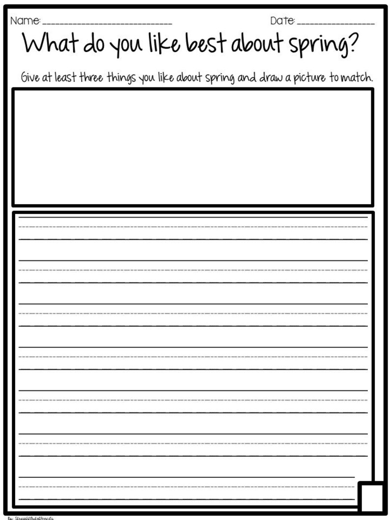 Spring Journal Writing for First, Second, and Third Graders Printables ...