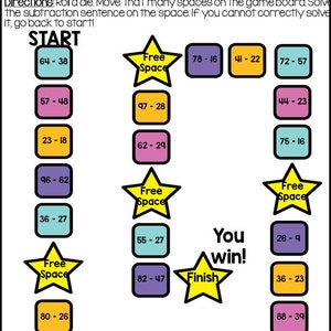 Second Grade Math Games Addition, Subtraction, Place Value - Etsy