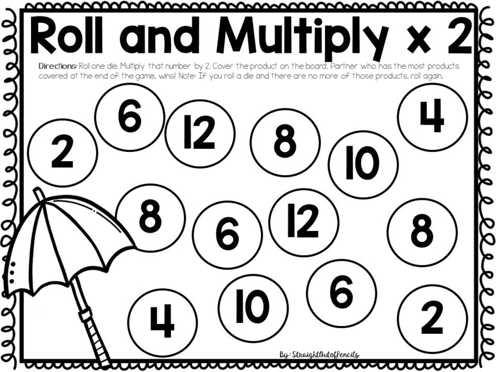 Summer Multiplication and Division Games - Just Add Dice and Play! - Etsy