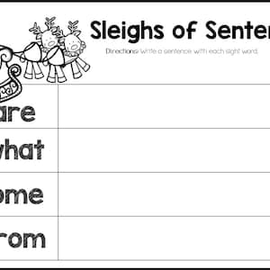 Christmas First Grade Literacy, Reading, Word Work Activities - Etsy