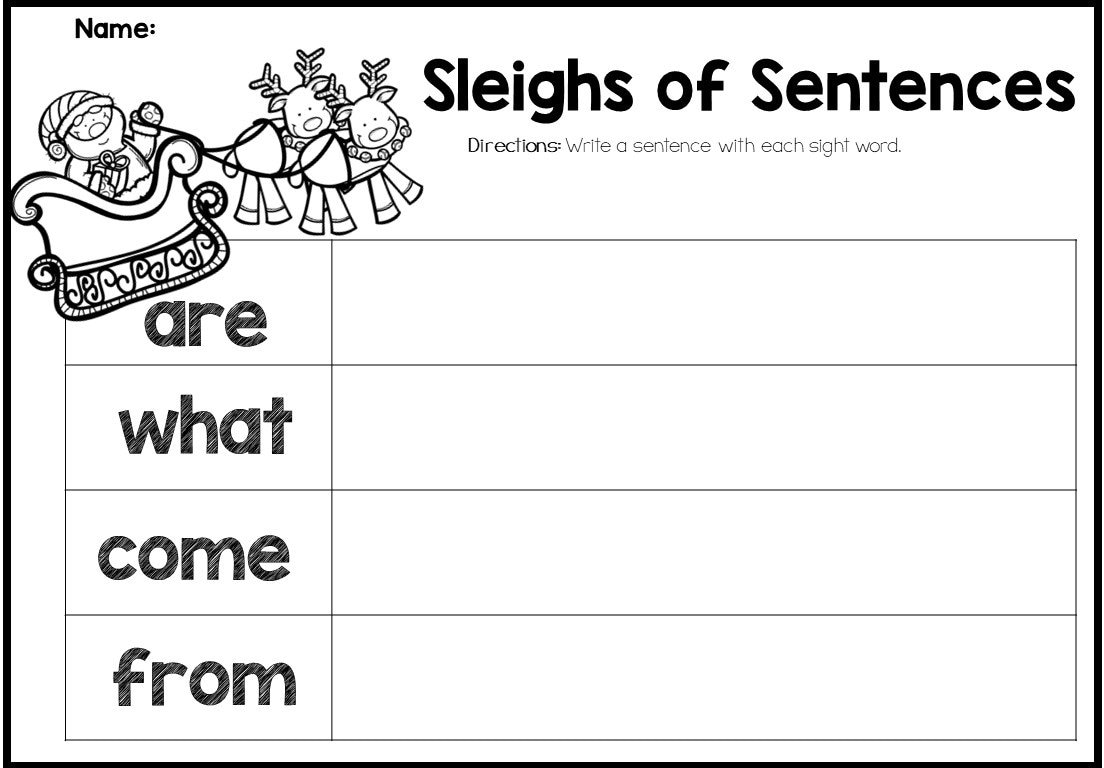 Christmas First Grade Literacy, Reading, Word Work Activities - Etsy