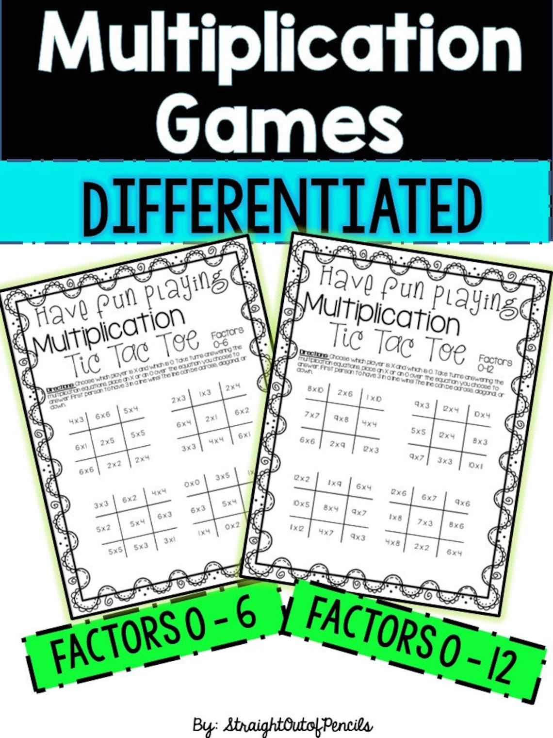 Multiplication and Division Facts Games - Etsy