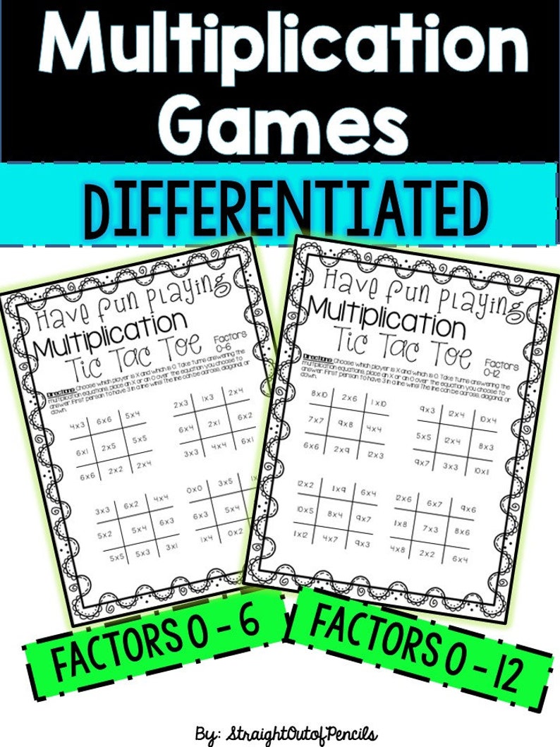 Multiplication and Division Facts Games - Etsy