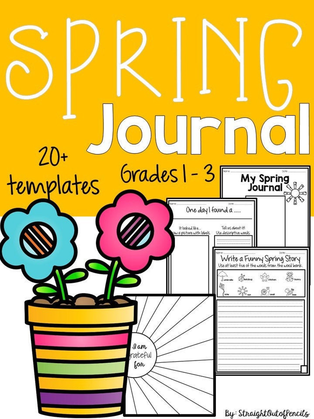 Spring Journal Writing for First, Second, and Third Graders Printables ...