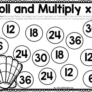Summer Multiplication and Division Games - Just Add Dice and Play! - Etsy
