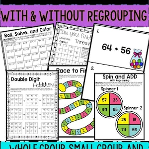 Addition and Subtraction Math Games - Second Grade Math Activities - Etsy