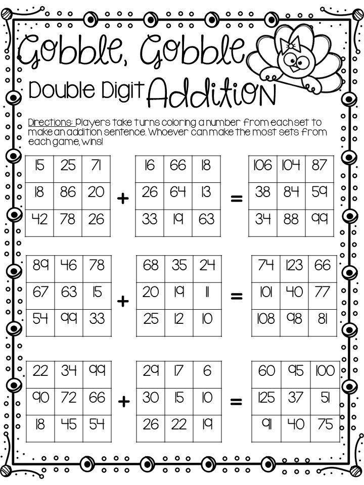 Thanksgiving Math Games Third Grade Multiplication Games - Etsy