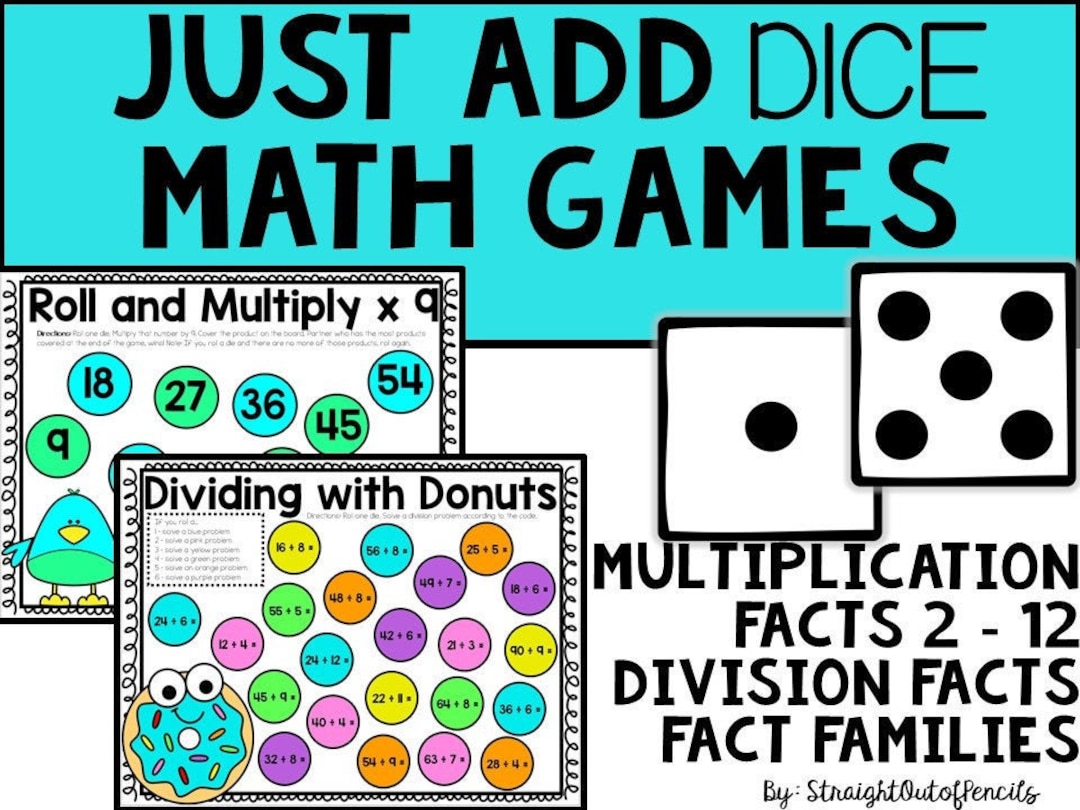 Multiplication Facts Games - Just Add Dice! Ready to Go! - Etsy