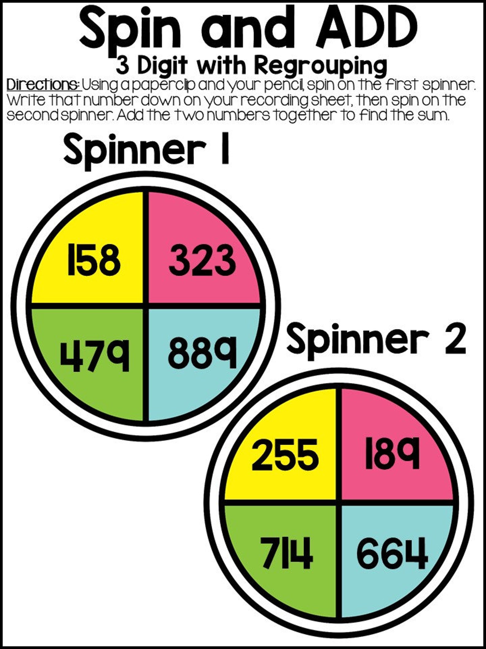 Second Grade Math Games Addition, Subtraction, Place Value - Etsy