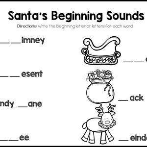 Christmas First Grade Literacy, Reading, Word Work Activities - Etsy