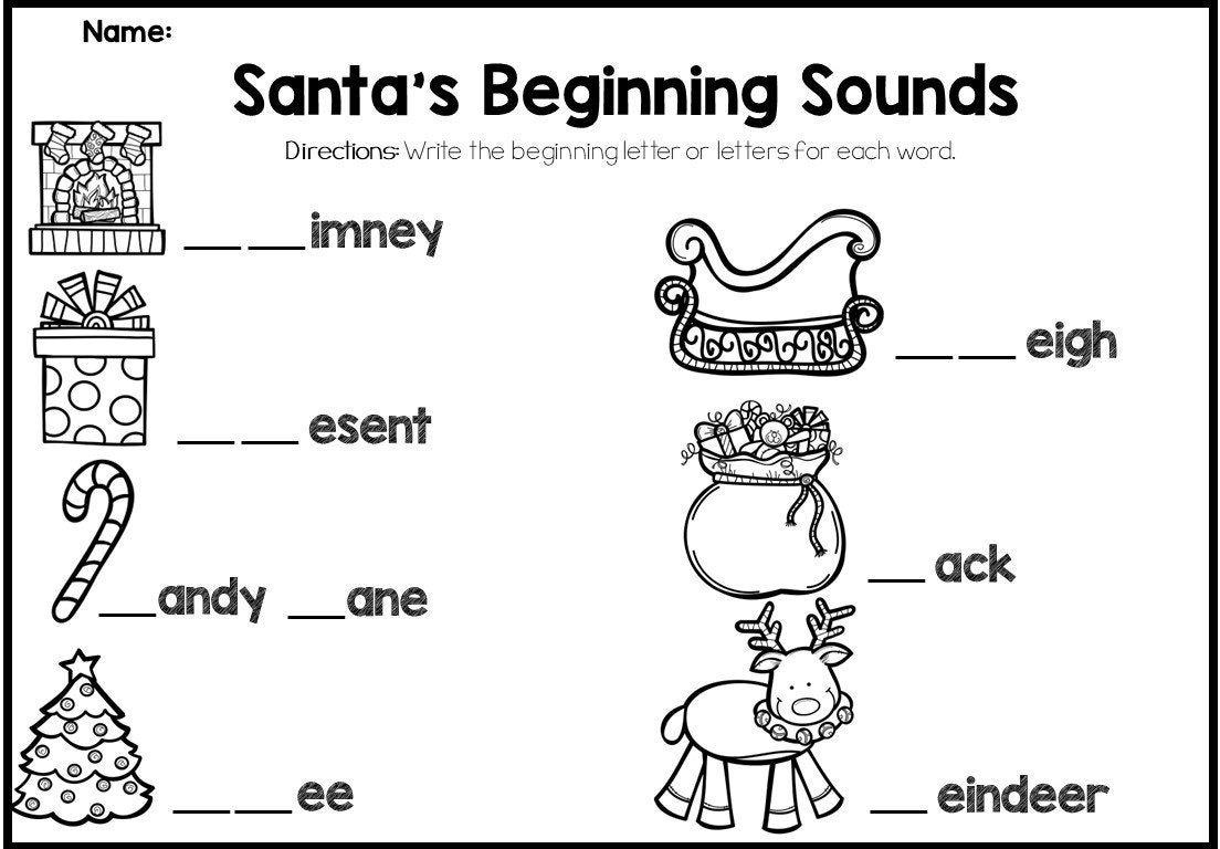 Christmas First Grade Literacy, Reading, Word Work Activities - Etsy
