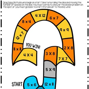 SPRING Math Games 3rd Grade NO PREP Multiplication - Etsy