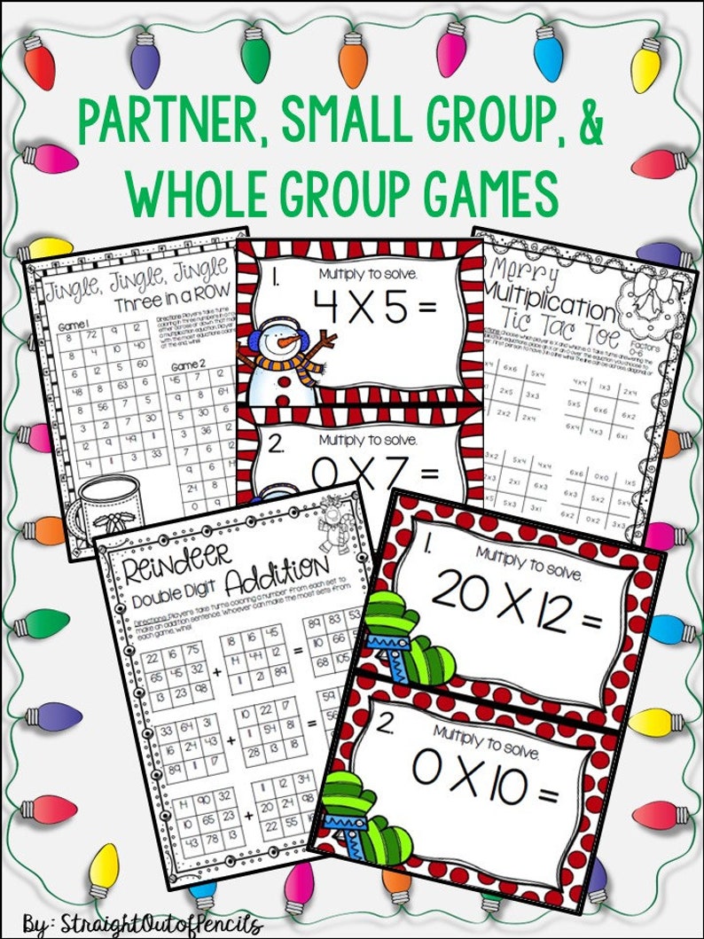 Christmas Third Grade ELA and Math Activity Pack Printables - Etsy