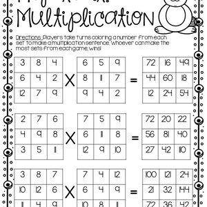 SPRING Math Games 3rd Grade NO PREP Multiplication - Etsy