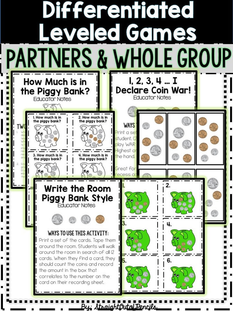 Money Worksheets for First Graders - Etsy