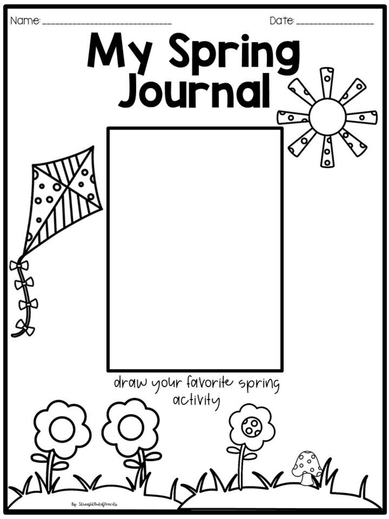 Spring Journal Writing for First, Second, and Third Graders Printables ...