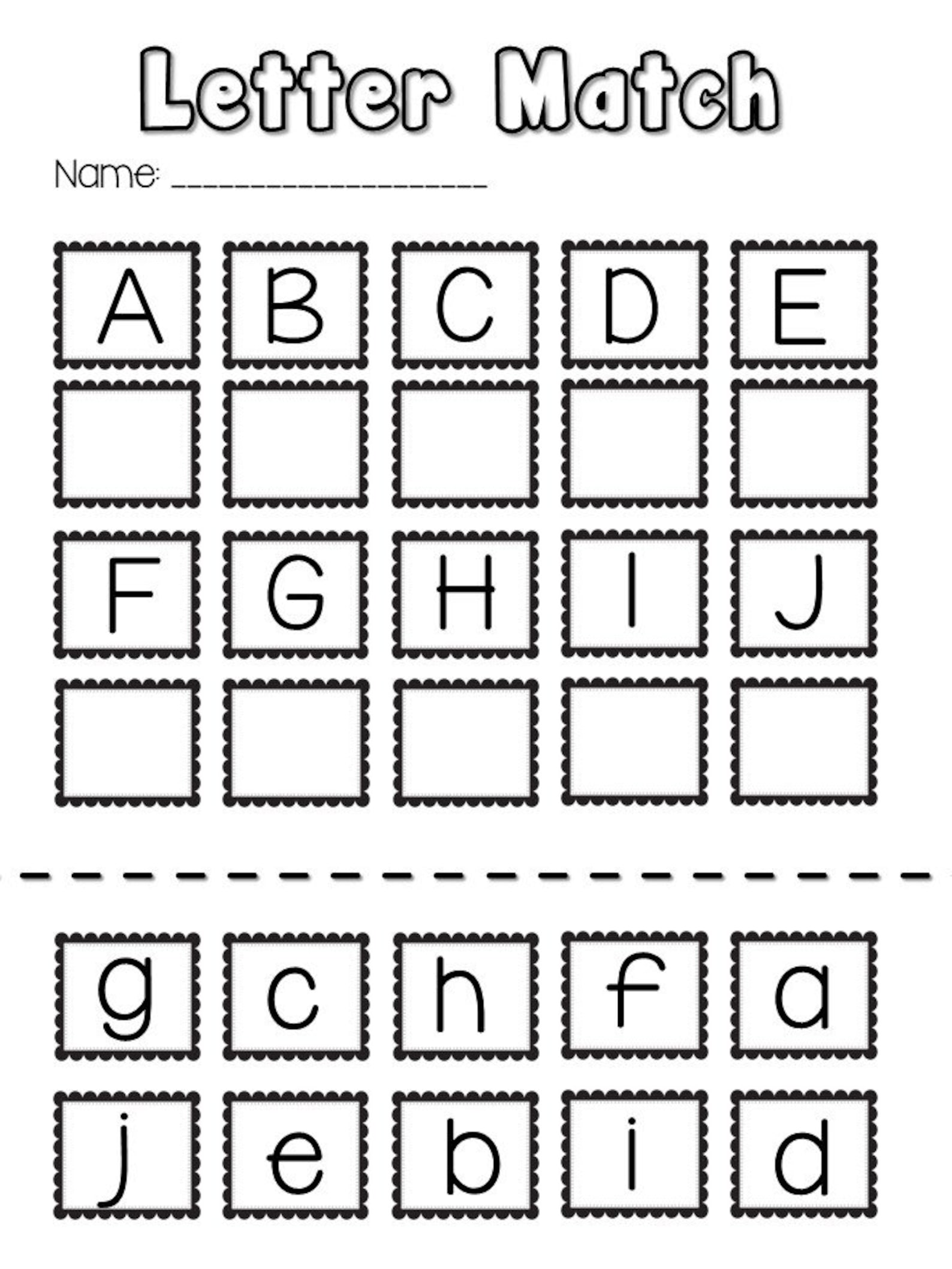 Alphabet Activities Upper and Lower Case Letter Worksheets - Etsy