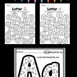 Alphabet Activities Upper and Lower Case Letter Worksheets - Etsy