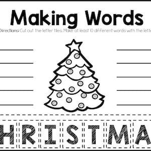 Christmas First Grade Literacy, Reading, Word Work Activities - Etsy