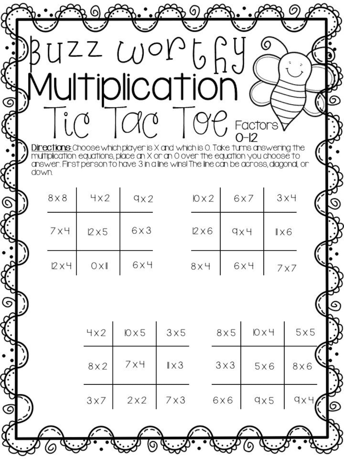 SPRING Math Games 3rd Grade NO PREP Multiplication - Etsy