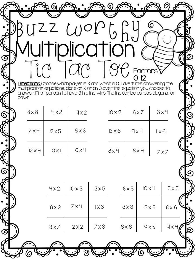 SPRING Math Games 3rd Grade NO PREP Multiplication - Etsy