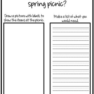 Spring Journal Writing for First, Second, and Third Graders Printables ...