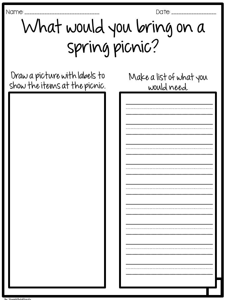 Spring Journal Writing for First, Second, and Third Graders Printables ...