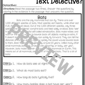 Animal Reading Passages - Close Reading - Find Evidence - Etsy