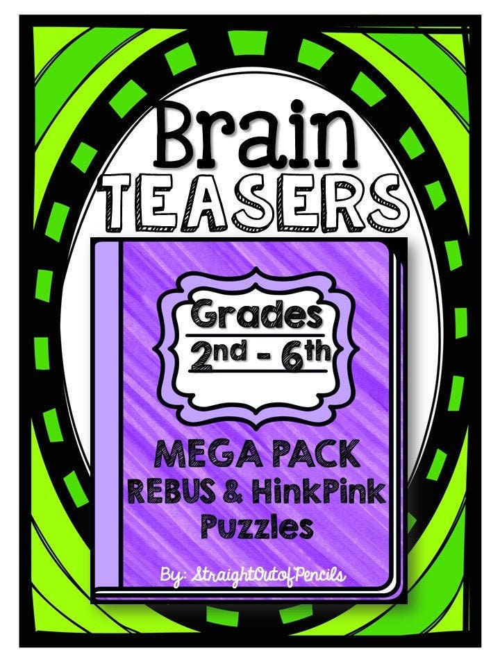 Brain Teaser MEGA PACK Word Puzzles 180 Puzzles - Etsy