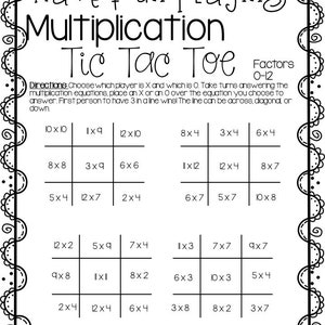 Multiplication and Division Facts Games - Etsy