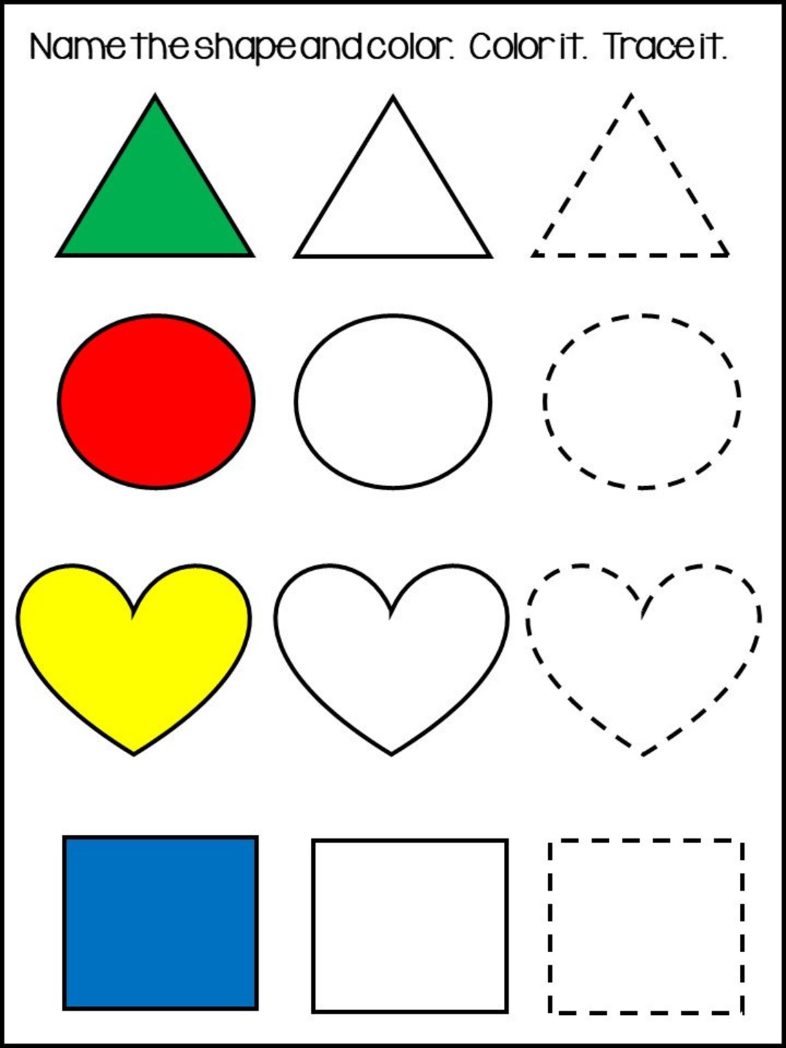 Toddler and Prek Activities Shapes, Numbers, Letters, and MORE - Etsy