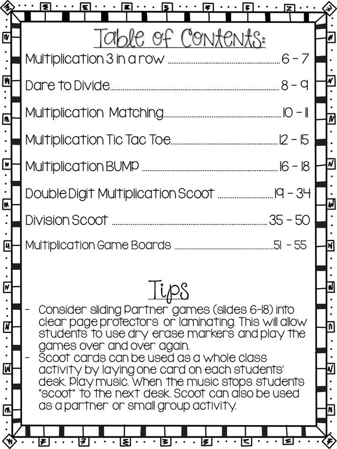 Multiplication and Division Facts Games - Etsy