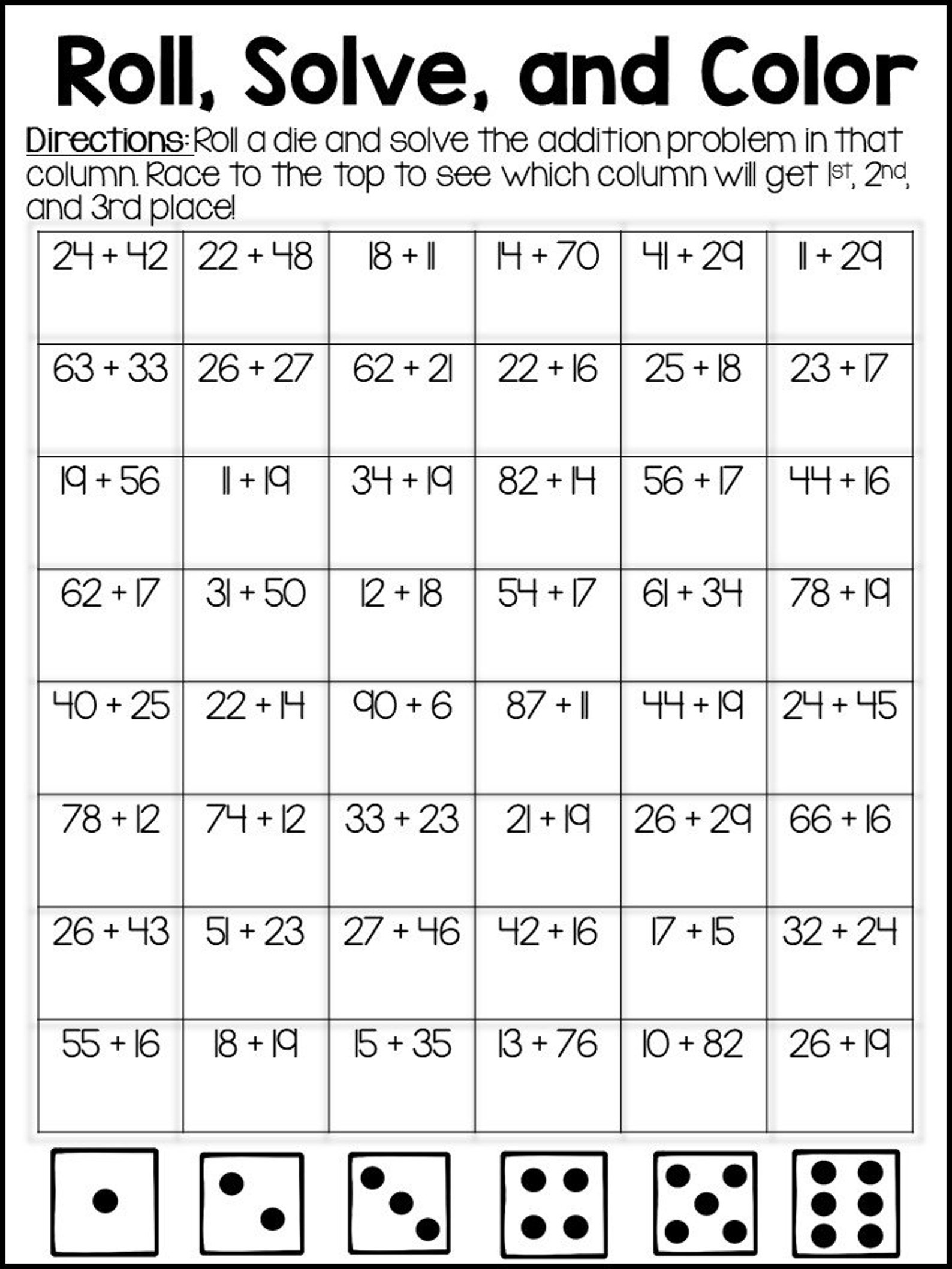 Addition And Subtraction Math Games Second Grade Math Etsy Denmark Addition And Subtraction Math Games Second Grade Math Etsy Denmark